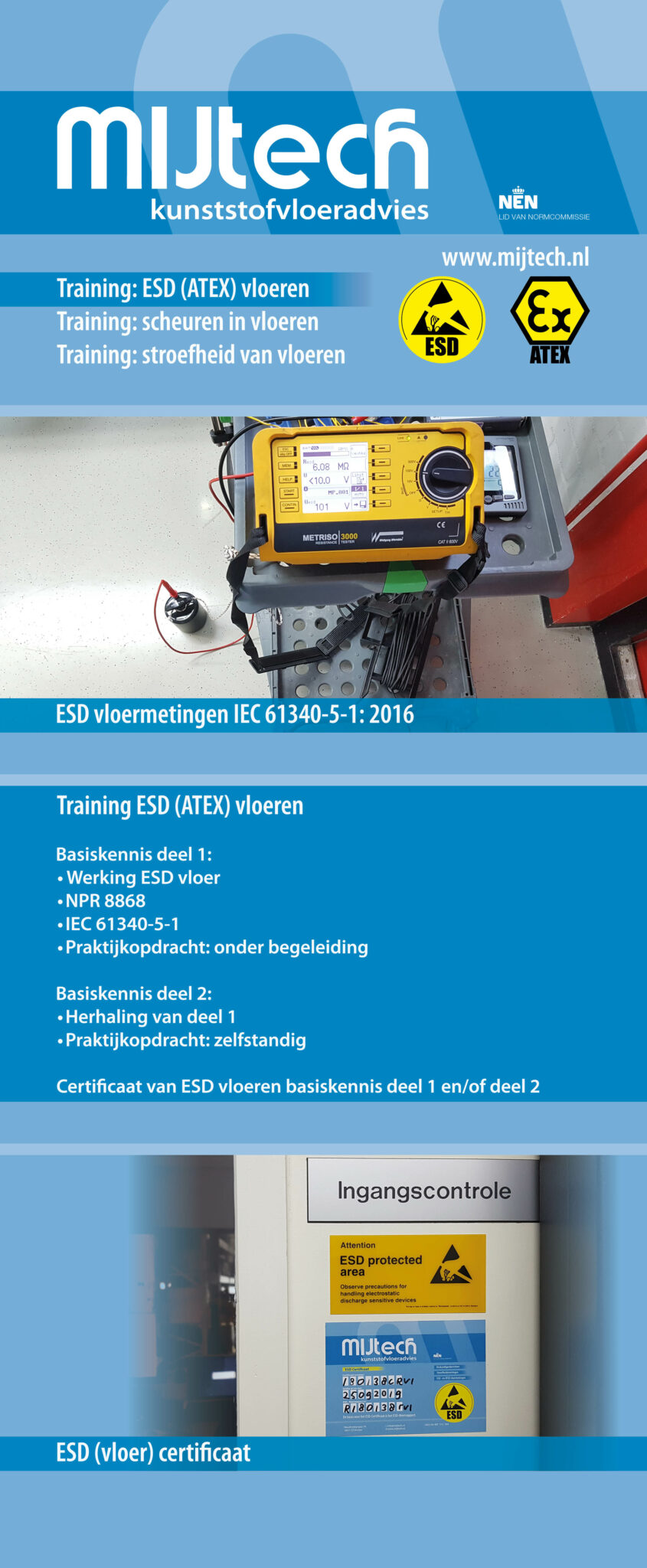 Training - Vloermetingen, Inspecties, Certificaten, Deskundigenberichten & Trainingen.